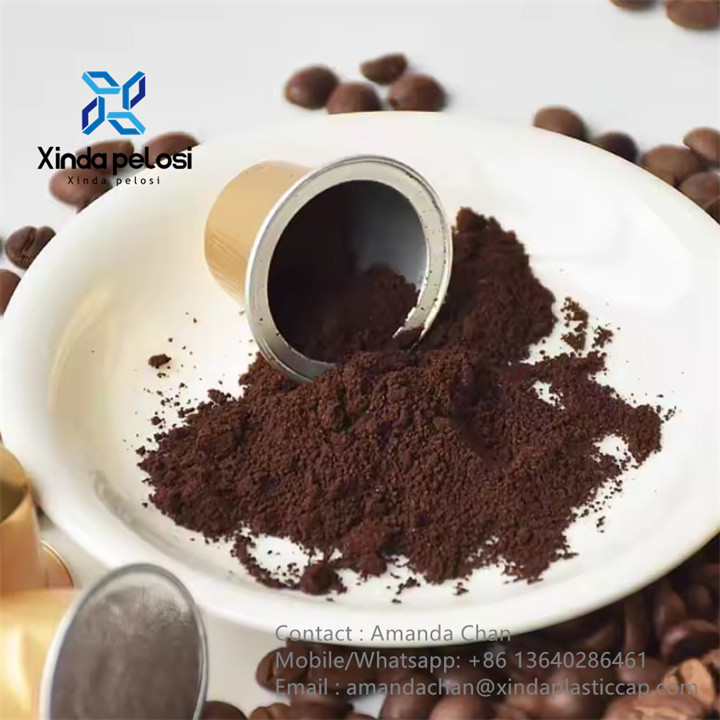 Eco Friendly Aluminum Foil Empty Coffee Capsule With Lid Reusable ...